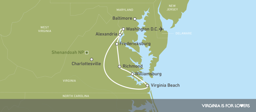 Road Map Of Eastern Virginia